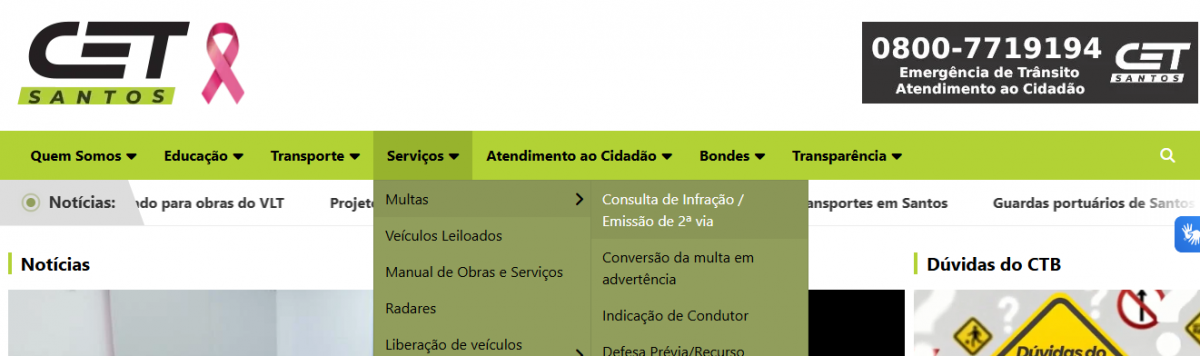 Multas de trânsito já podem ser pagas por Pix em Santos – CET Santos